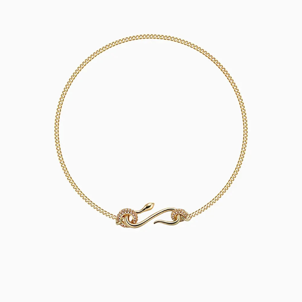Gold Snake Necklace Womens | Snakes Store™