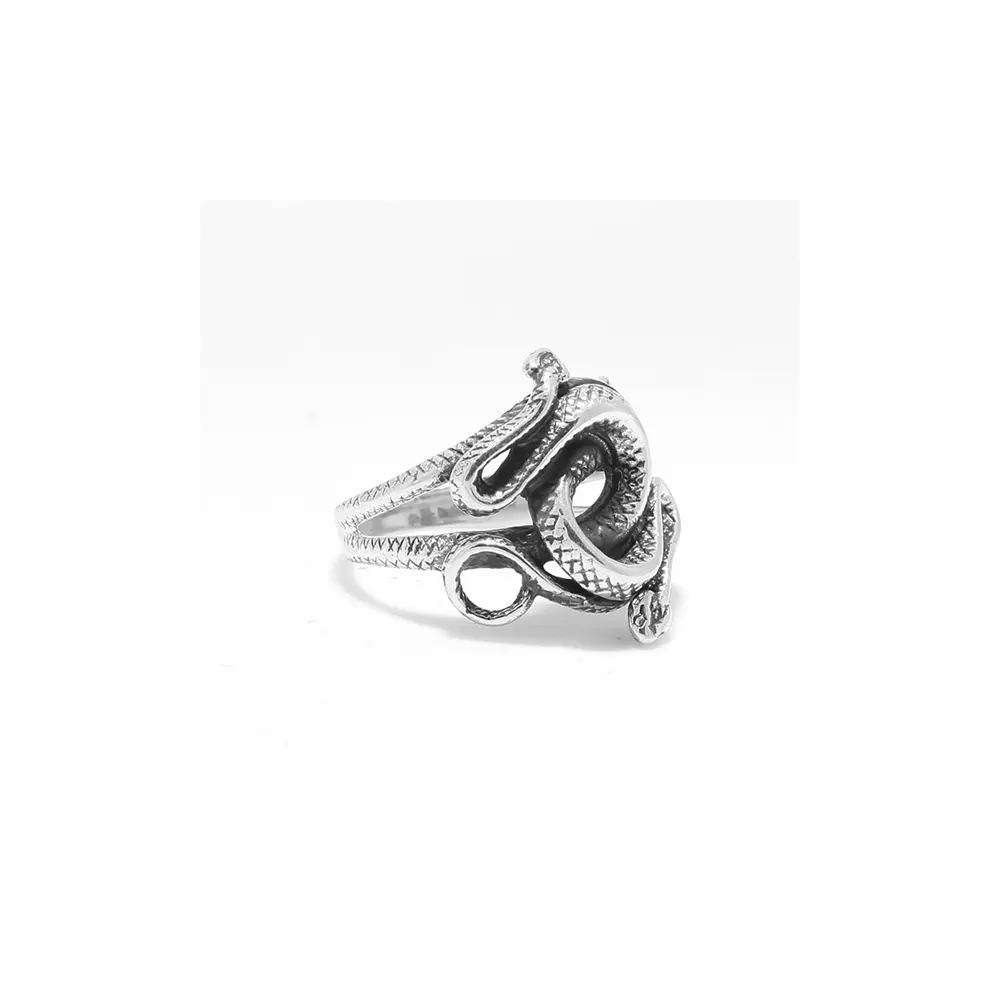 Silver Coiled Snake Ring | Snakes Store™
