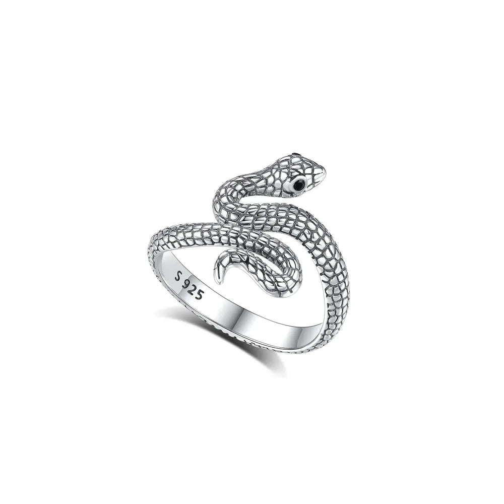 Adjustable Silver Snake Ring | Snakes Store™