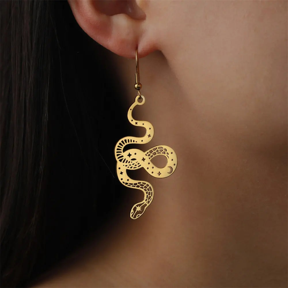 Crystal Snake Earrings | Snakes Store™