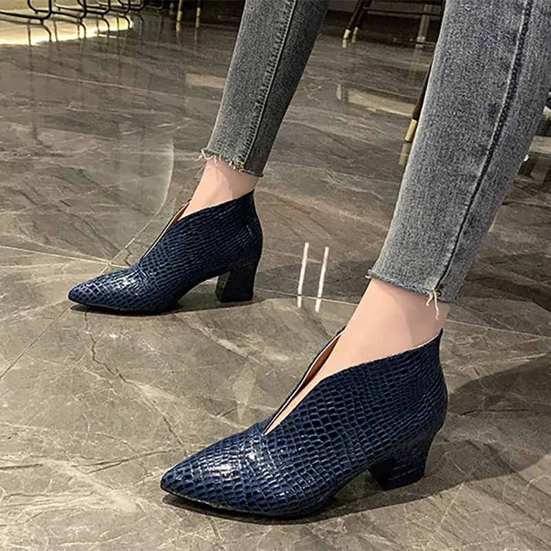 Blue Snakeskin Booties | Snakes Store™