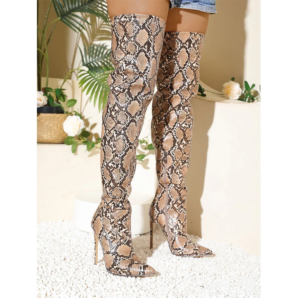 Python Thigh High Boots