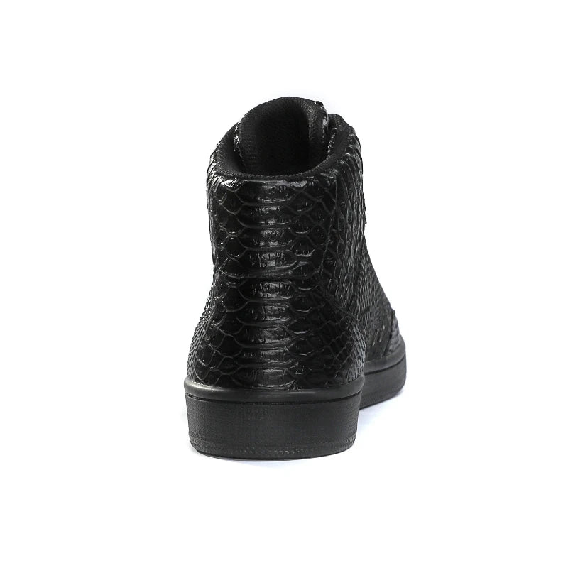 Black Snake Skin Sneakers | Snakes Store™