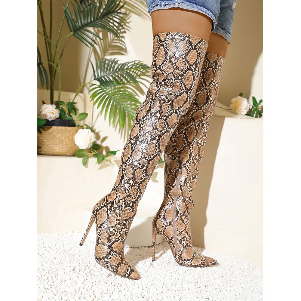 Python Thigh High Boots