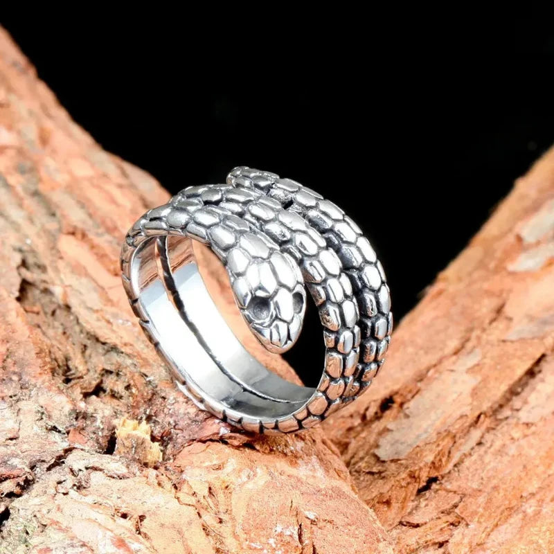 Silver Snake Wrap Ring | Snakes Store™