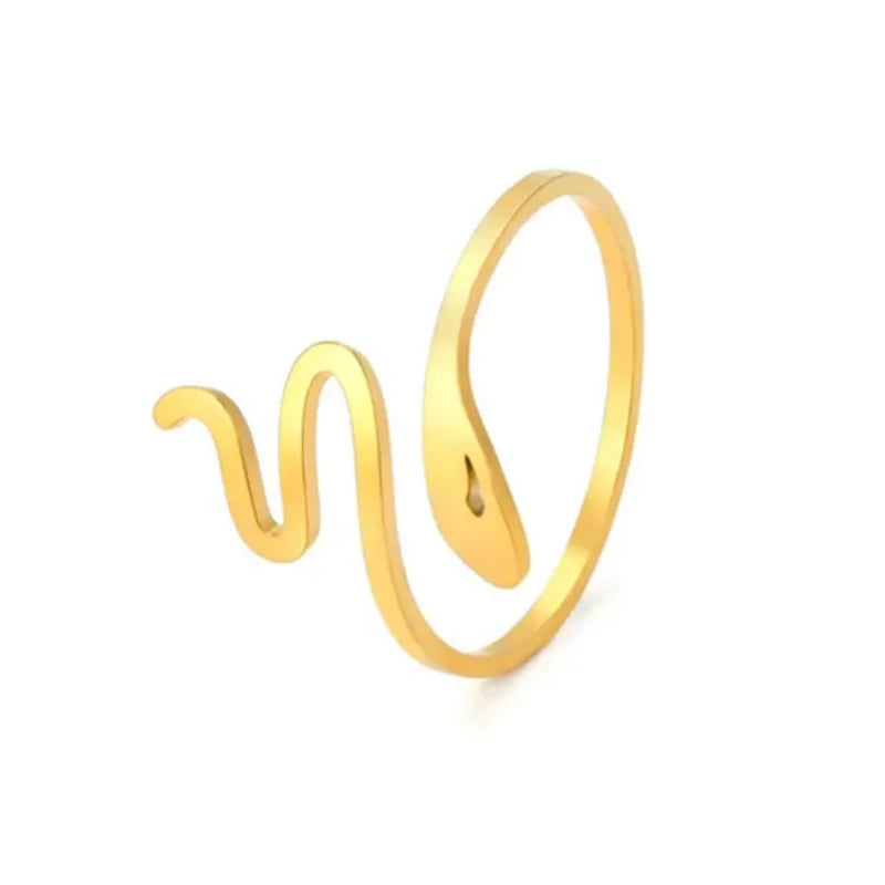 Simple Gold Snake Ring | Snakes Store™