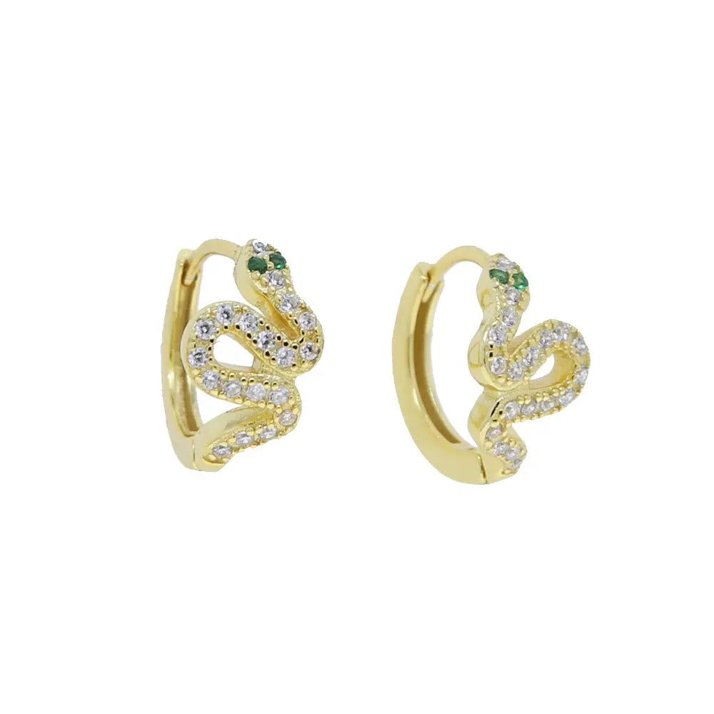 Small Gold Snake Earrings | Snakes Store™