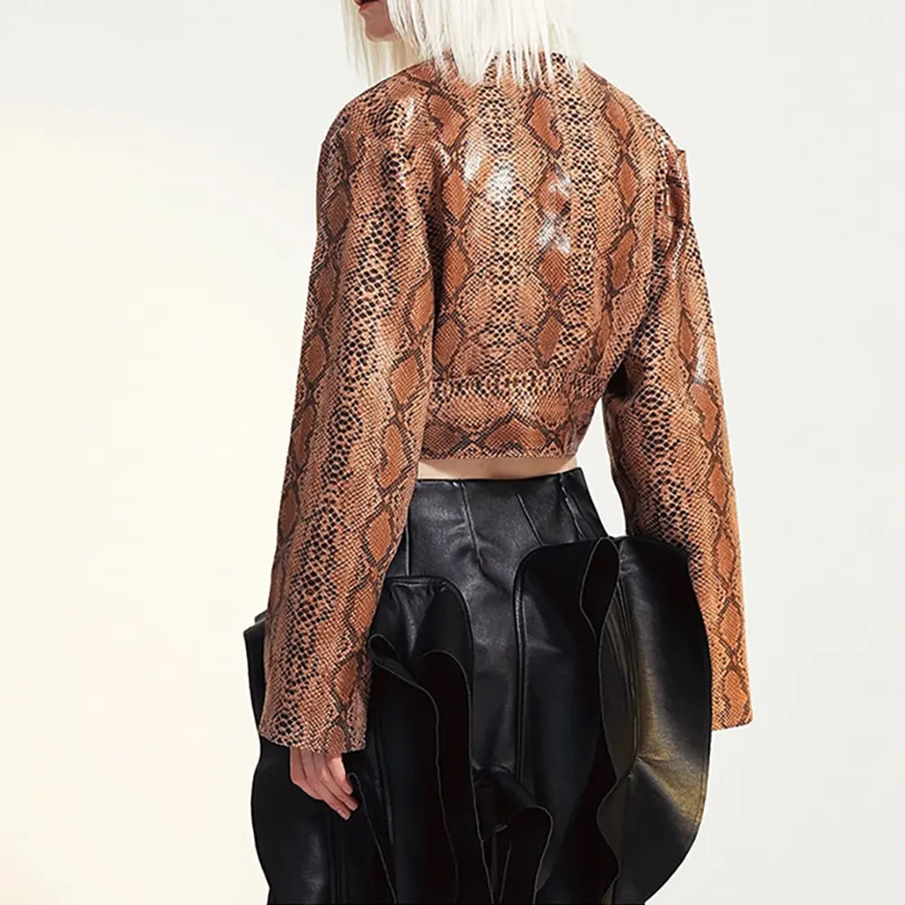 Snake Skin Leather Jacket | Snakes Store™