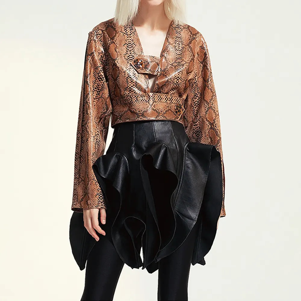 Snake Skin Leather Jacket | Snakes Store™