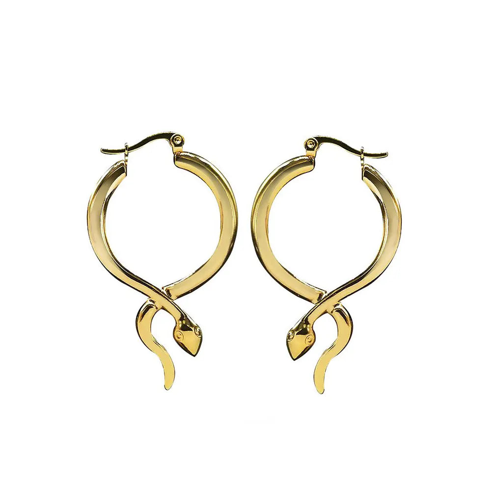 Solid Gold Snake Earrings | Snakes Store™