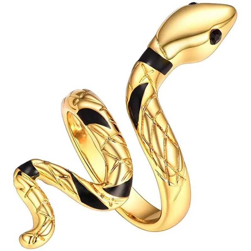 Coiled Gold Snake Ring | Snakes Store™