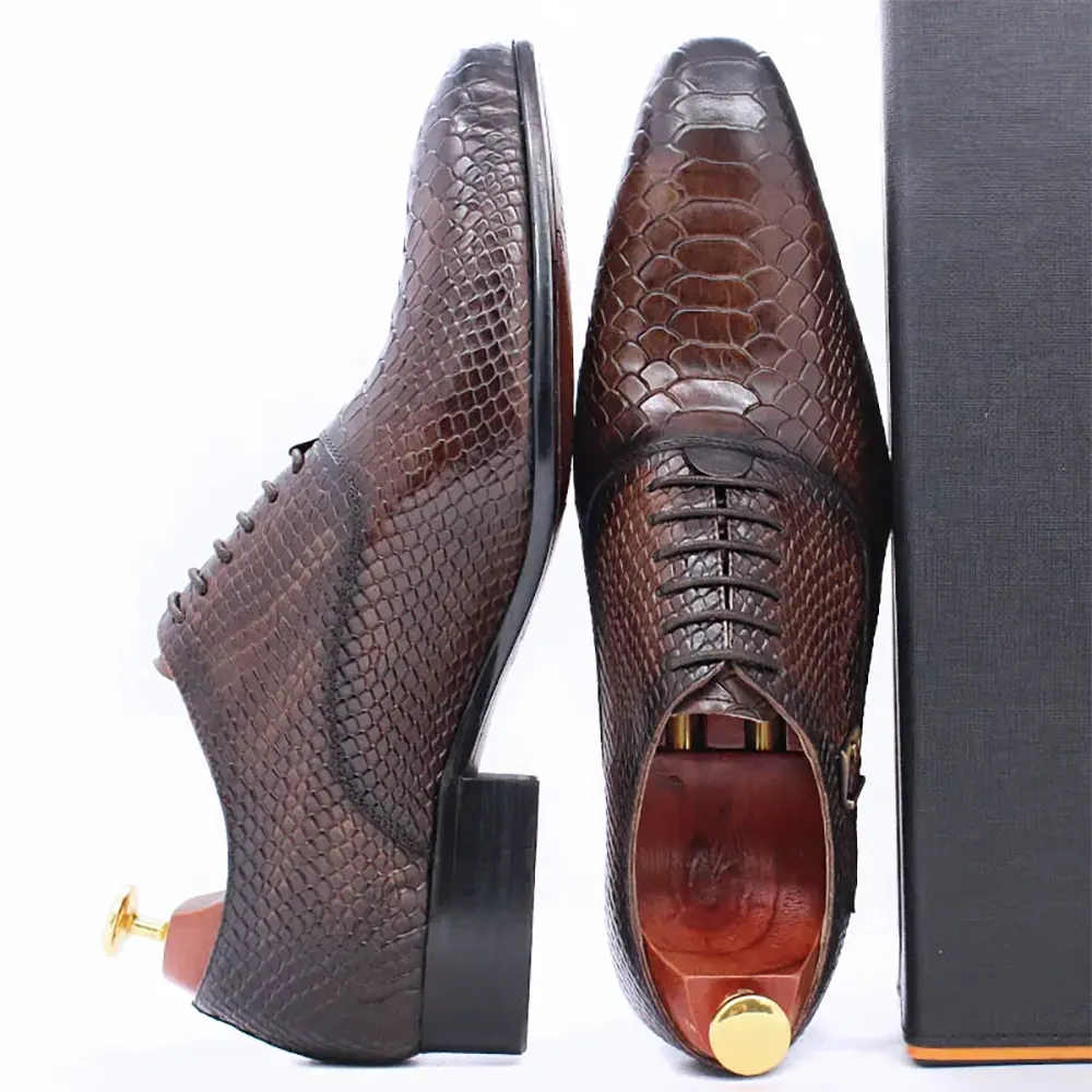 Brown Snake Print Shoes | Snakes Store™
